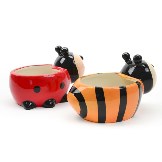 Ladybug & Bumble Bee Planter Set | Wholesale Flowers & Supplies