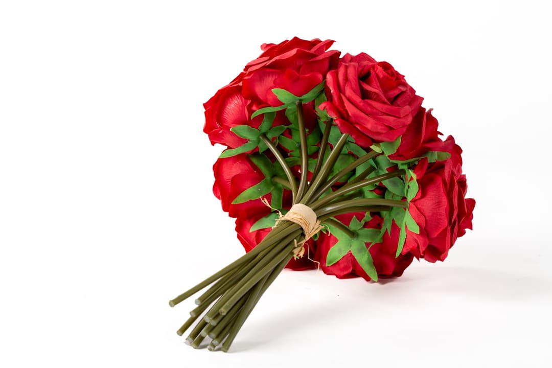 11" Red Rose Bouquet Bundle x 17 Stems | Wholesale Flowers & Supplies