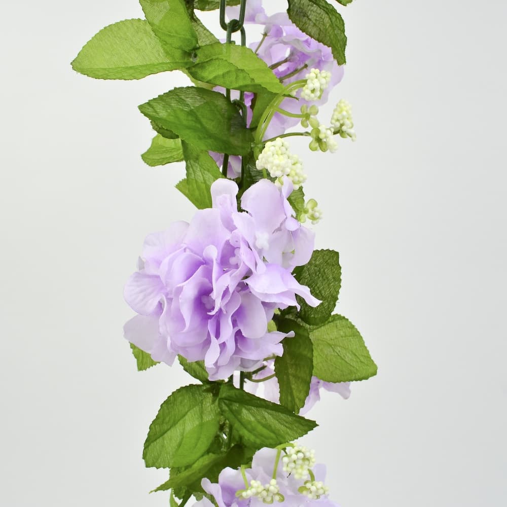 Silk Hydrangea Garland - Lavender | Wholesale Flowers & Supplies