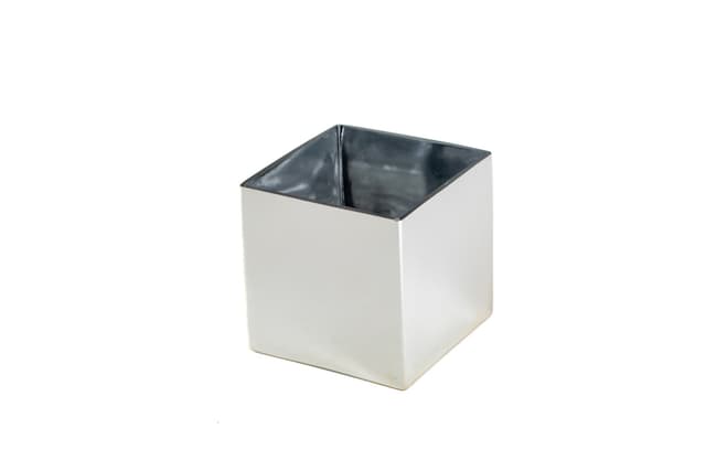 6" Silver Cube Glass Vase | Wholesale Flowers & Supplies